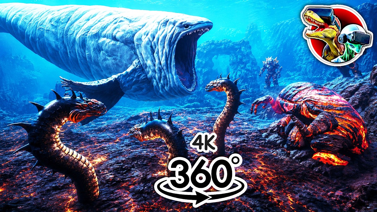 360 Bloop Eat Lava Monsters and Attack | 360 video 4K - YouTube