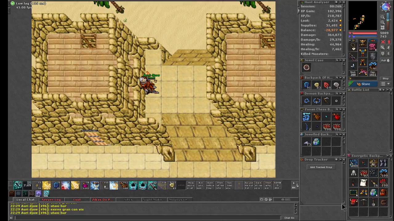 TIBIA HUNT PALADINO 490+ DIAMOND ARROW - YouTube