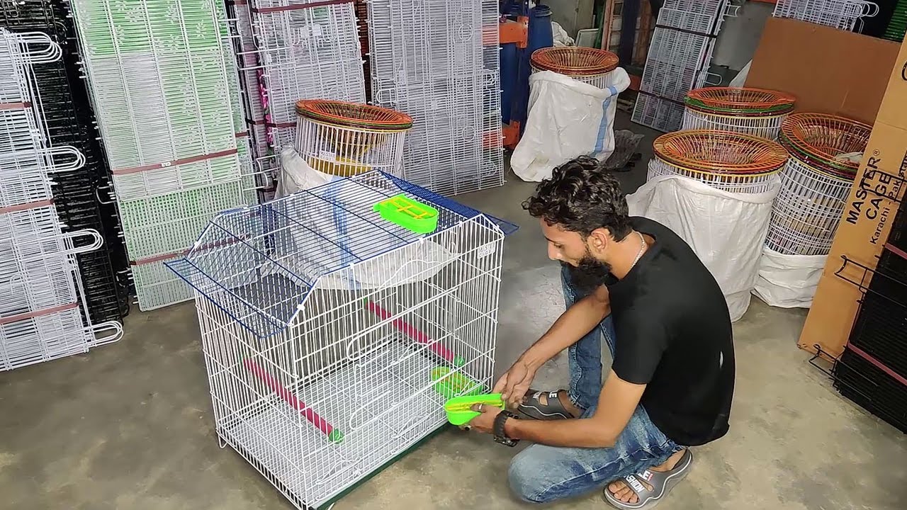 How Bird Cages Are Made | Production of Parrot Cage Making in Factory ...