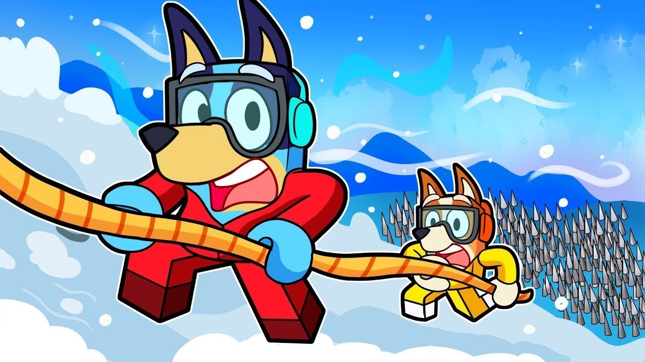 BLUEY AND BINGO CLIMB THE HIGHEST MOUNTAIN in ROBLOX! 😱🥶 - YouTube