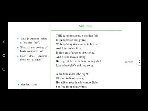 class 9, English, 2.5, Autumn, complete explanation with warming up ...