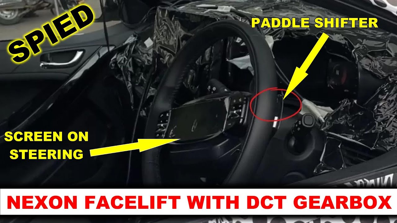 Nexon Facelift Gets DCT Gearbox, Steering Mounted Screen | All interior ...