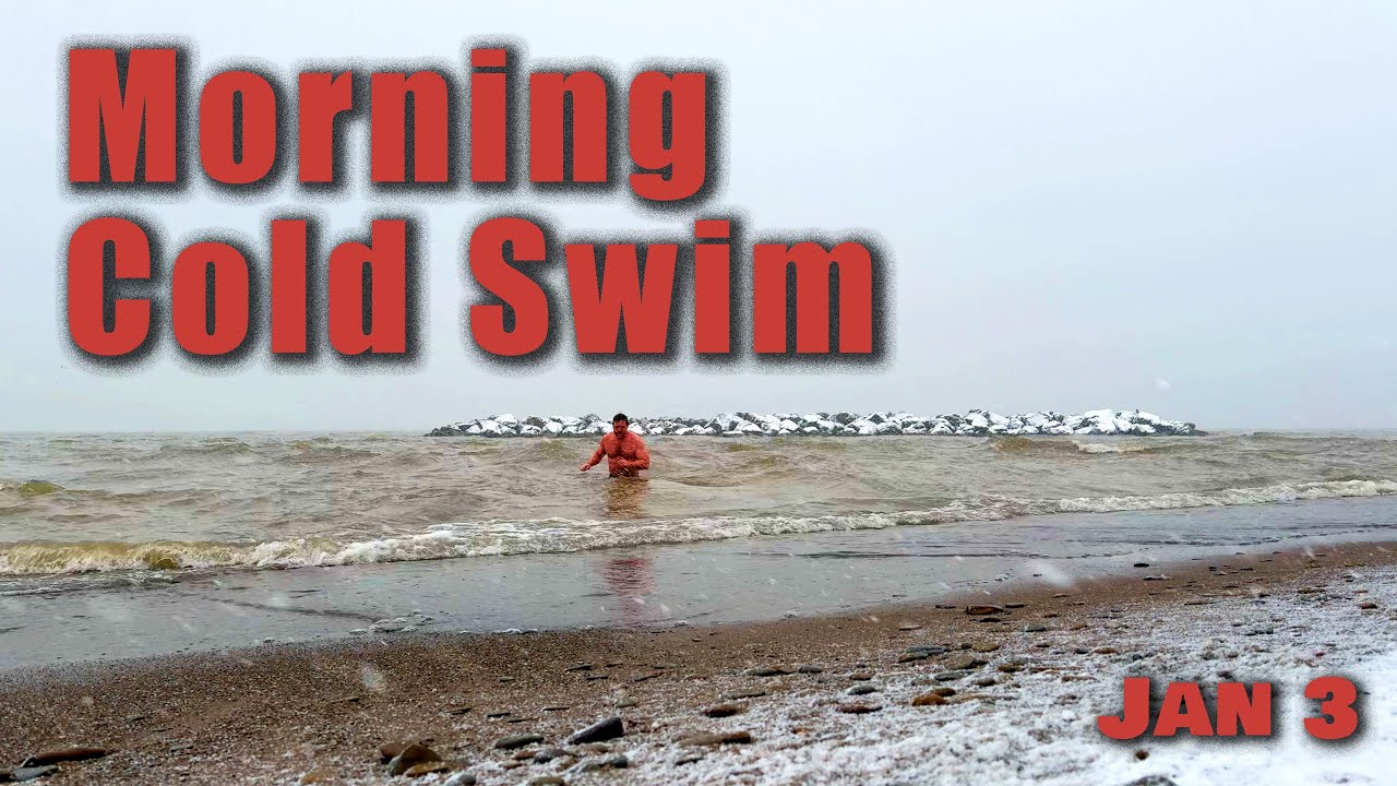 Lake Erie morning cold swim January 3 2025 - YouTube