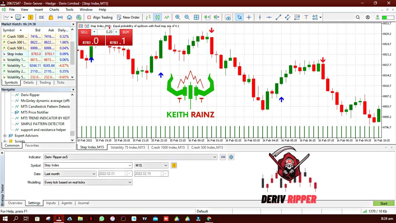 Deriv Ripper Indicator Testing on Step Index - Best Non-repainting ...