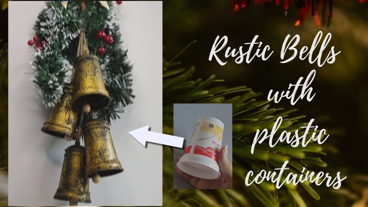 RUSTIC CHRISTMAS DECOR 🌟DIY ANTIQUE BELLS ♻ RECYCLING IDEAS CHRISTMAS ...