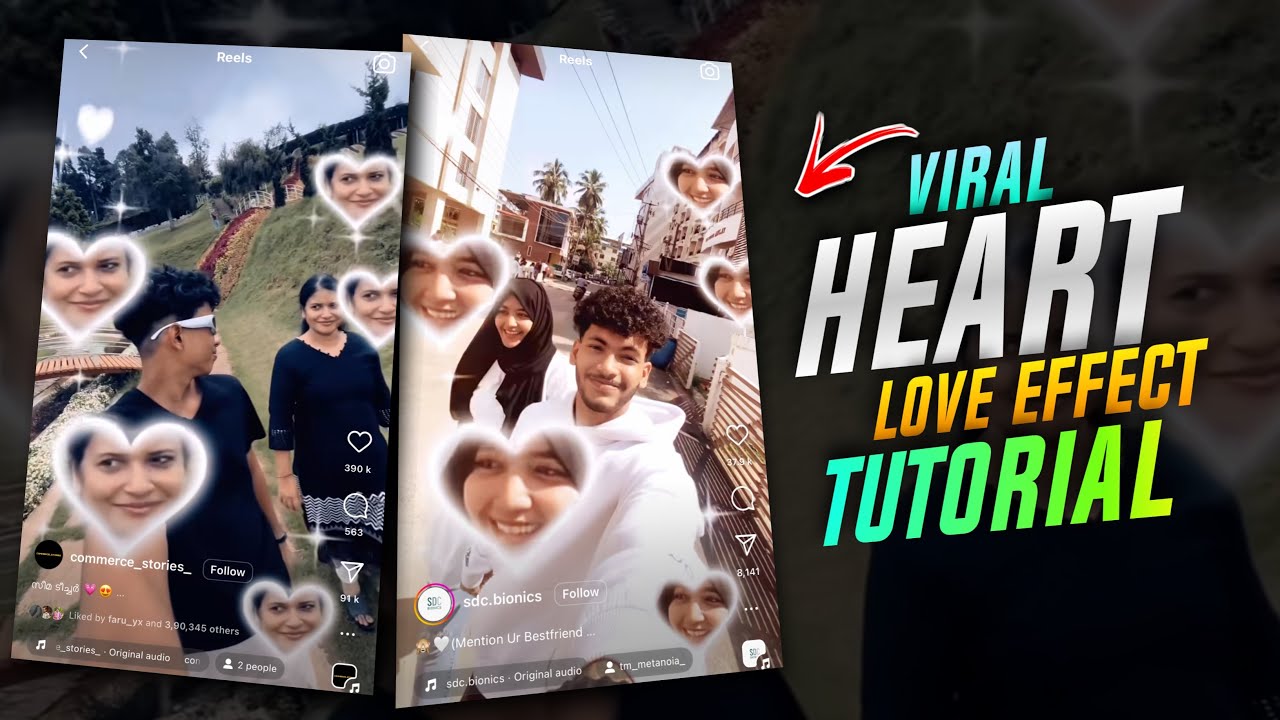 TRENDING REELS VIDEOS HEART EFFECT VIDEO EDITING | IN MY HEART EFFECT ...