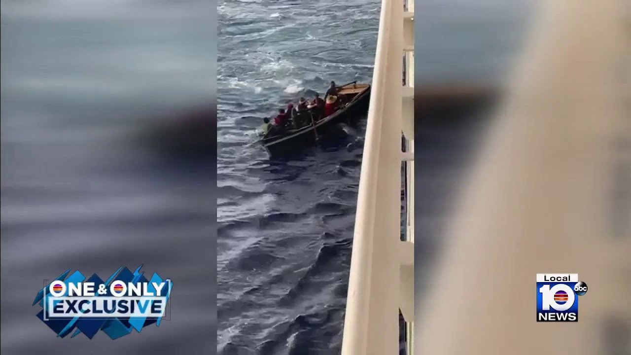 Cruise passenger video shows rescue of migrants stranded at sea - YouTube