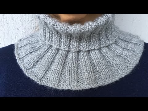 EN KOLAY BOYUNLUK ÖRGÜ -EASY NECK KNIT