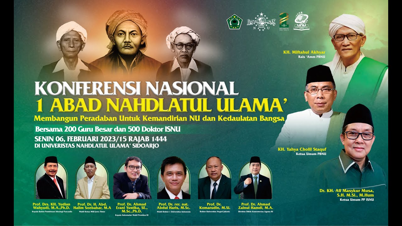 Konferensi Nasional 1 Abad Nahdlatul Ulama || Ikatan Sarjana Nahdlatul ...