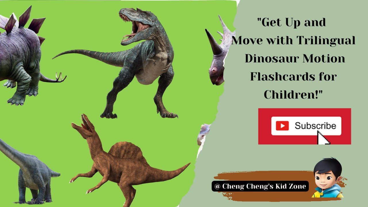 Get Up and Move with Dinosaur Motion Flashcards for Children - YouTube