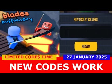 *NEW CODES JANUARY 27, 2025* Blades & Buffoonery ROBLOX | limited code time - YouTube