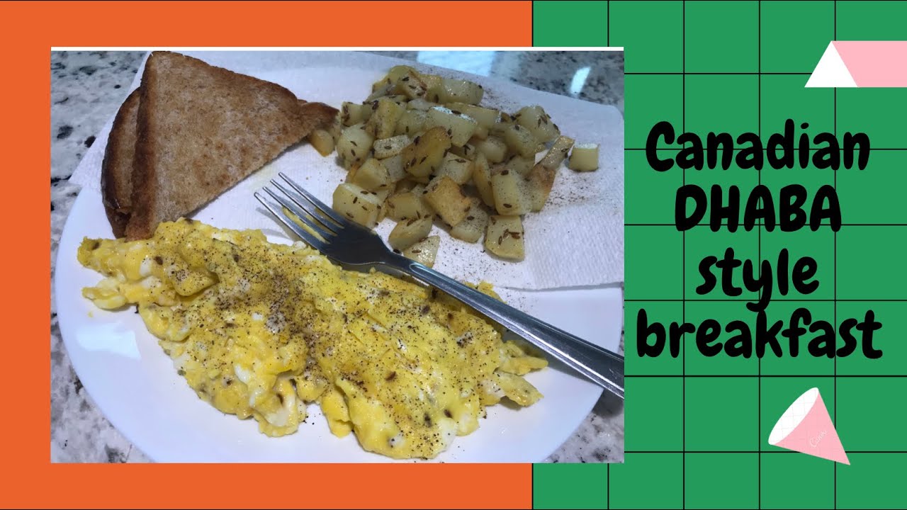 PERFECT CANADIAN COUNTRYSIDE BREAKFAST WITH POTATO AND BREAD/COOK ...