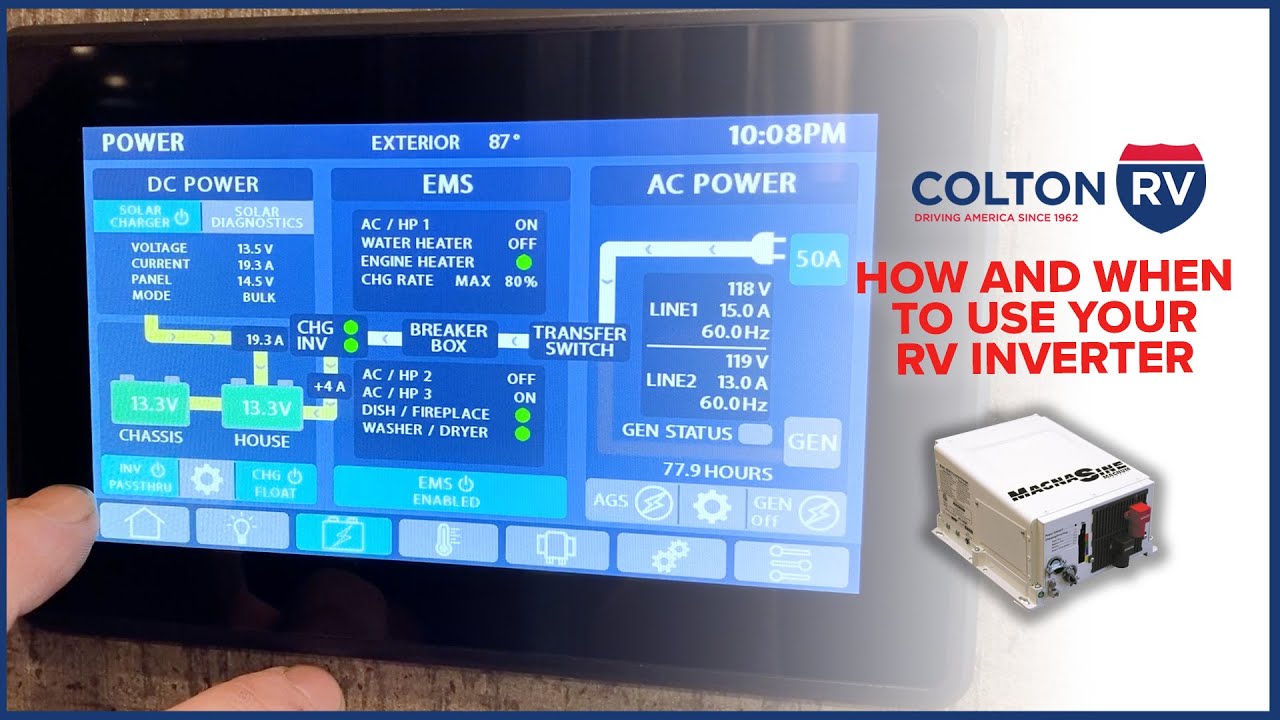 How to Use Your RV Inverter - 12 Volt and 110 Power - YouTube