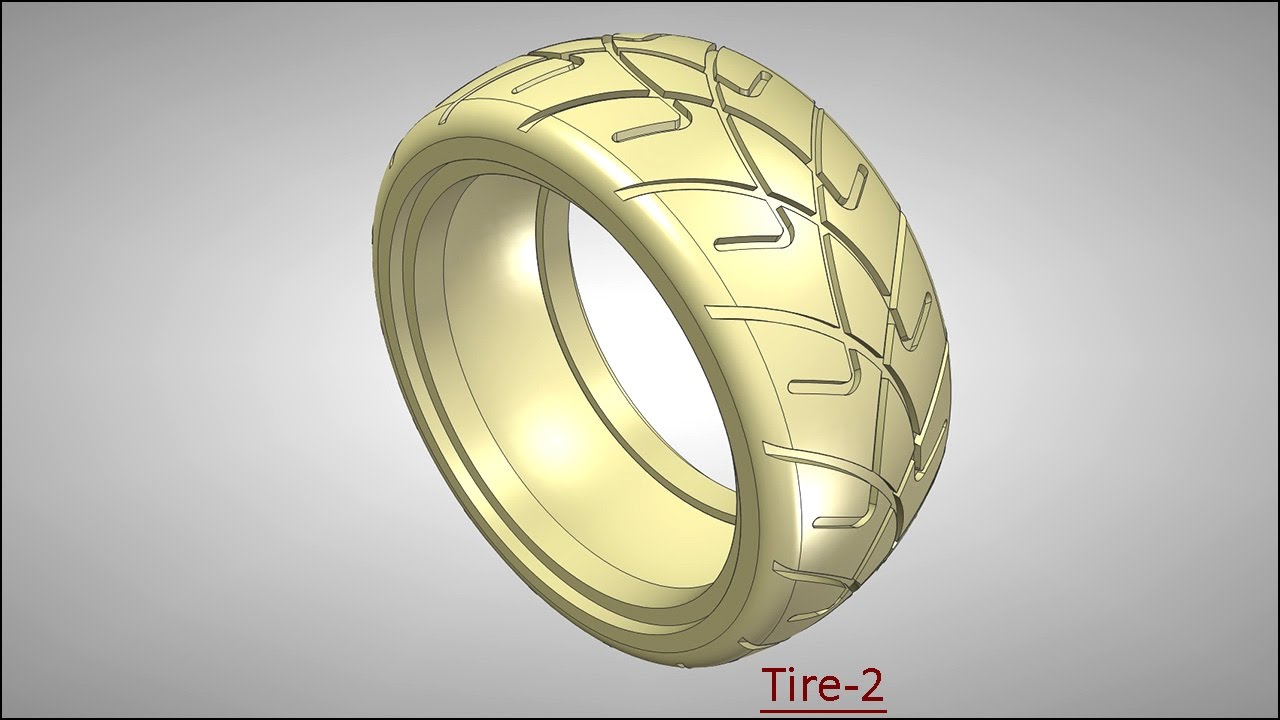 Tire-2 (Solid Edge Tutorial) - YouTube