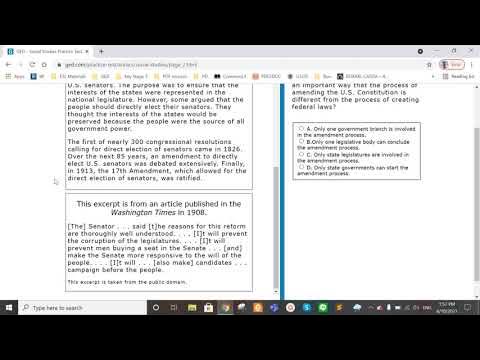Live Official GED Social Studies Practice Test Questions Answered - YouTube