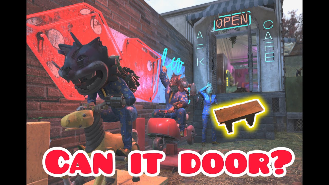Fallout 76: use a bench as a door - YouTube