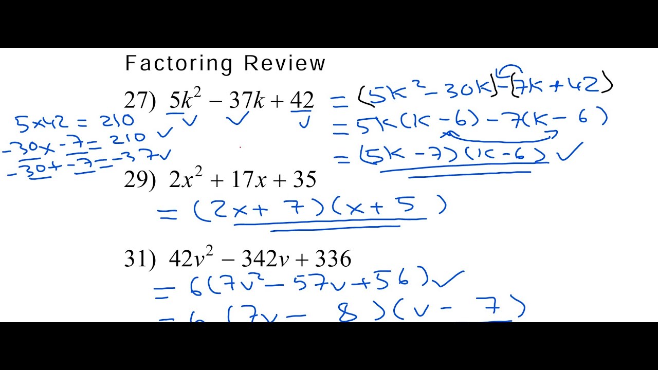 Pre-Calculus 110 | S1E1 | Factoring Review Practice - YouTube