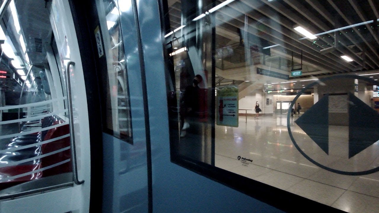 Singapore MRT ride from Promenade to Paya Lebar train station - YouTube