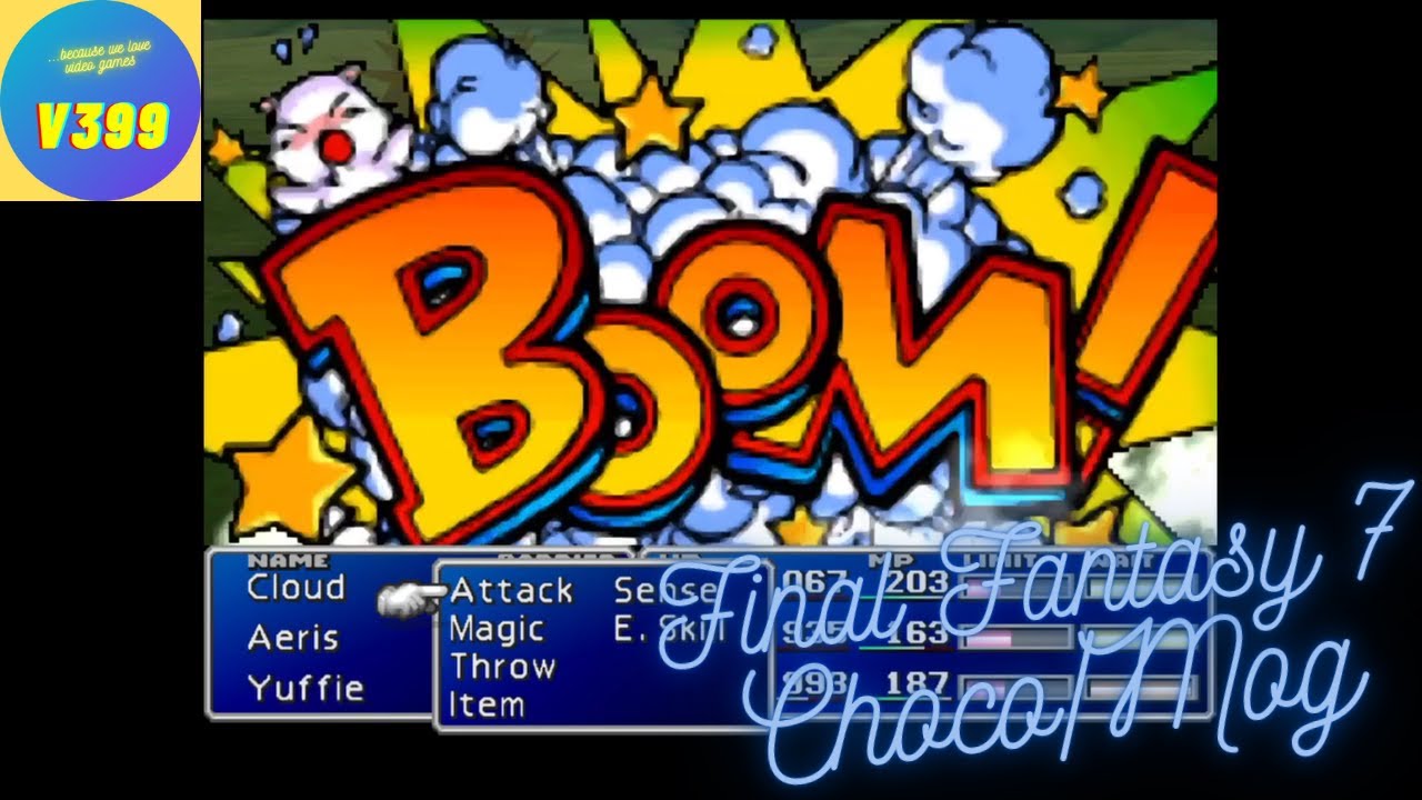 FINAL FANTASY VII HD PS4 - SUMMON MATERIA CHOCO/MOG: DEATH BLOW - YouTube