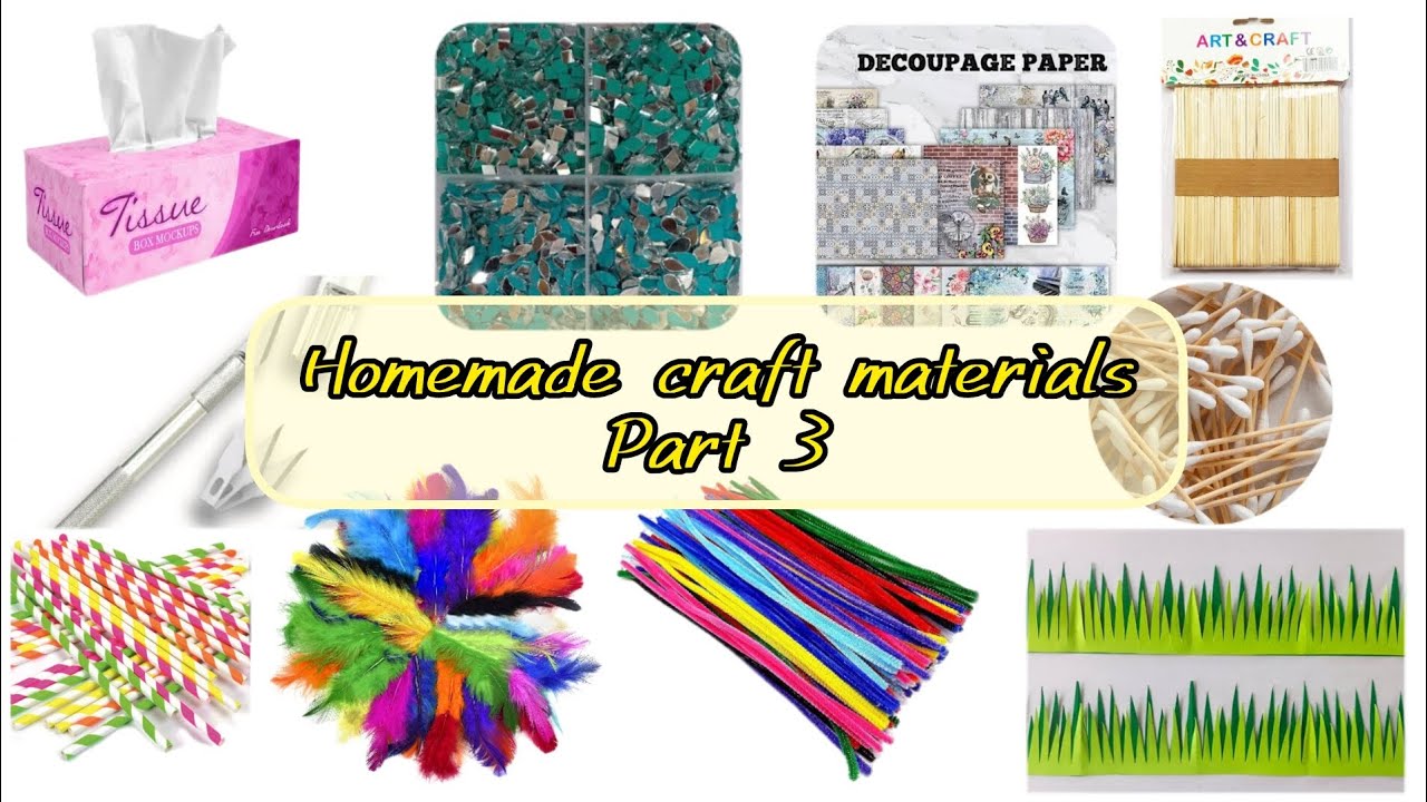 Homemade craft things/materials part 3 - YouTube