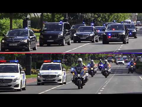 Police escorting Turkish VIP in Budapest (Plane, motorcades & security)