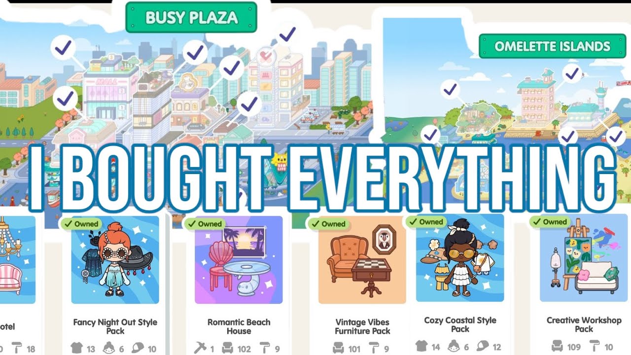 Toca Life World | I bought almost everything in Toca Boca | Slew Chan - YouTube