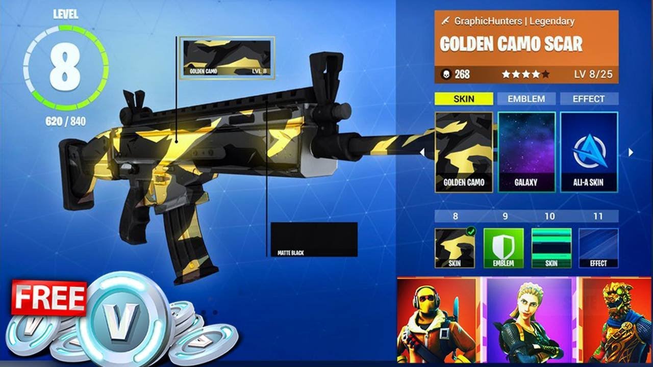 Fortnite Weapon Customizer - Gun Attachments, Emblem and Camos ...