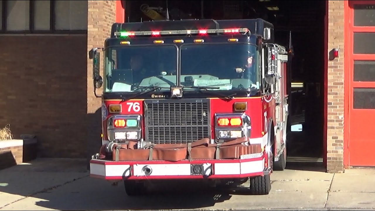 Chicago Fire Department Engine 76 Responding - YouTube