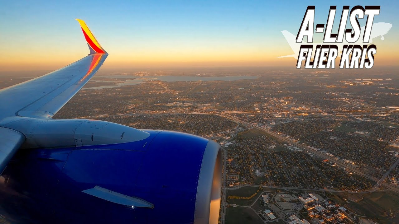 Southwest Airlines 737-800 - Sunset Landing in Dallas Love Field (DAL ...