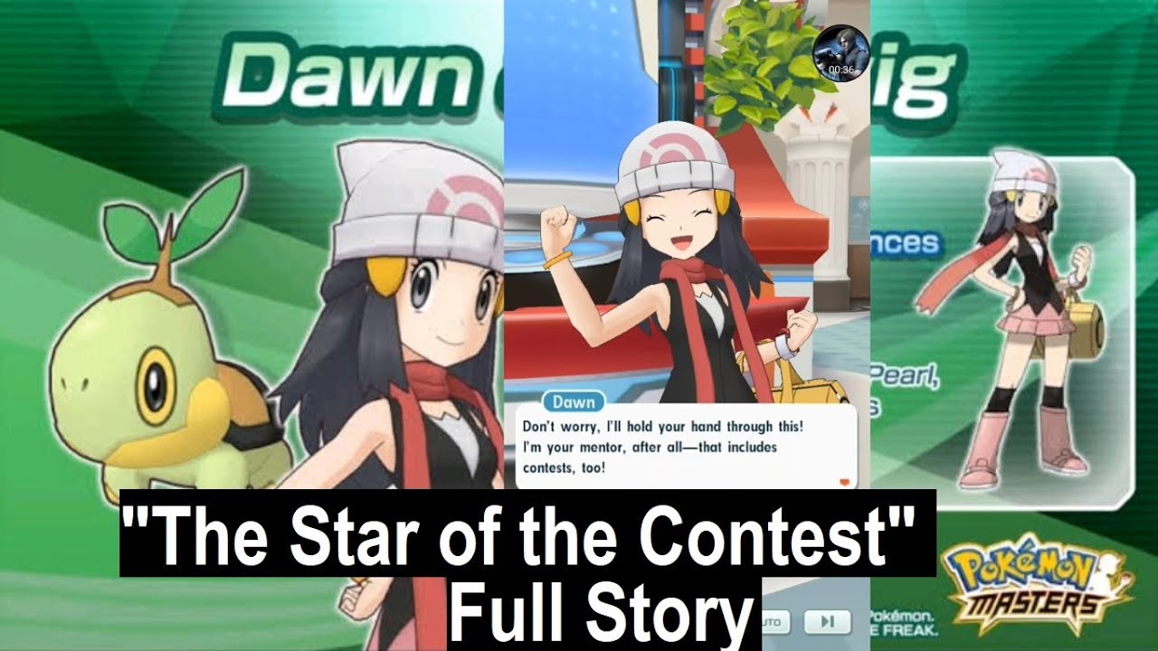 Pokemon Masters The Star of The Contest Event Dawn & Turtwig Story ...