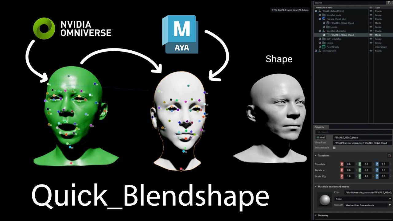 Introduction to Creating Facial Blendshapes in #NVIDIAOmniverse to # ...