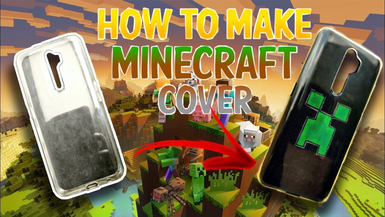 how to make minecraft moblie back caver in old transparent cover - YouTube