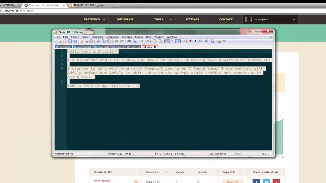 Shorte.st - make money on links - YouTube