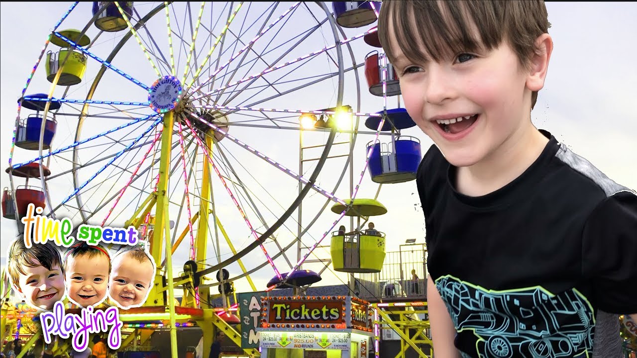 🎢 Family FUN Carnival! 🎡 Rides, Games and Prizes | Kids Playing outside ...
