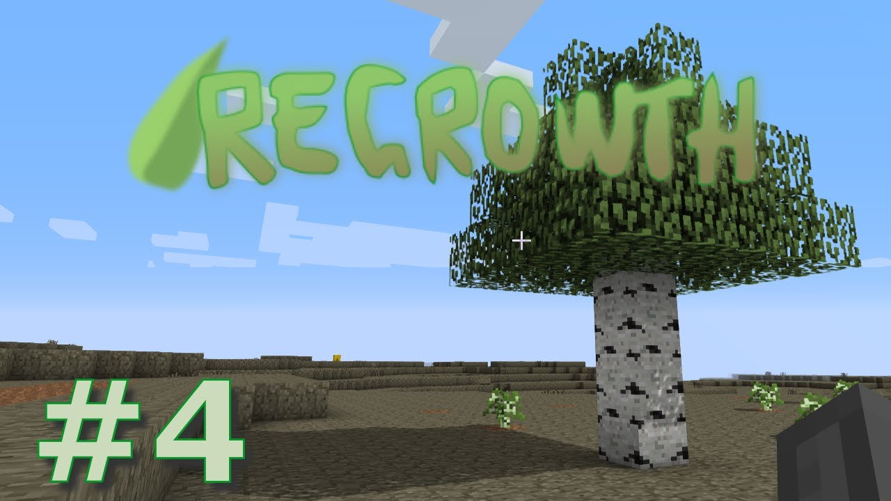 Minecraft Regrowth #4 - Super sementes agricraft e as primeiras árvores ...
