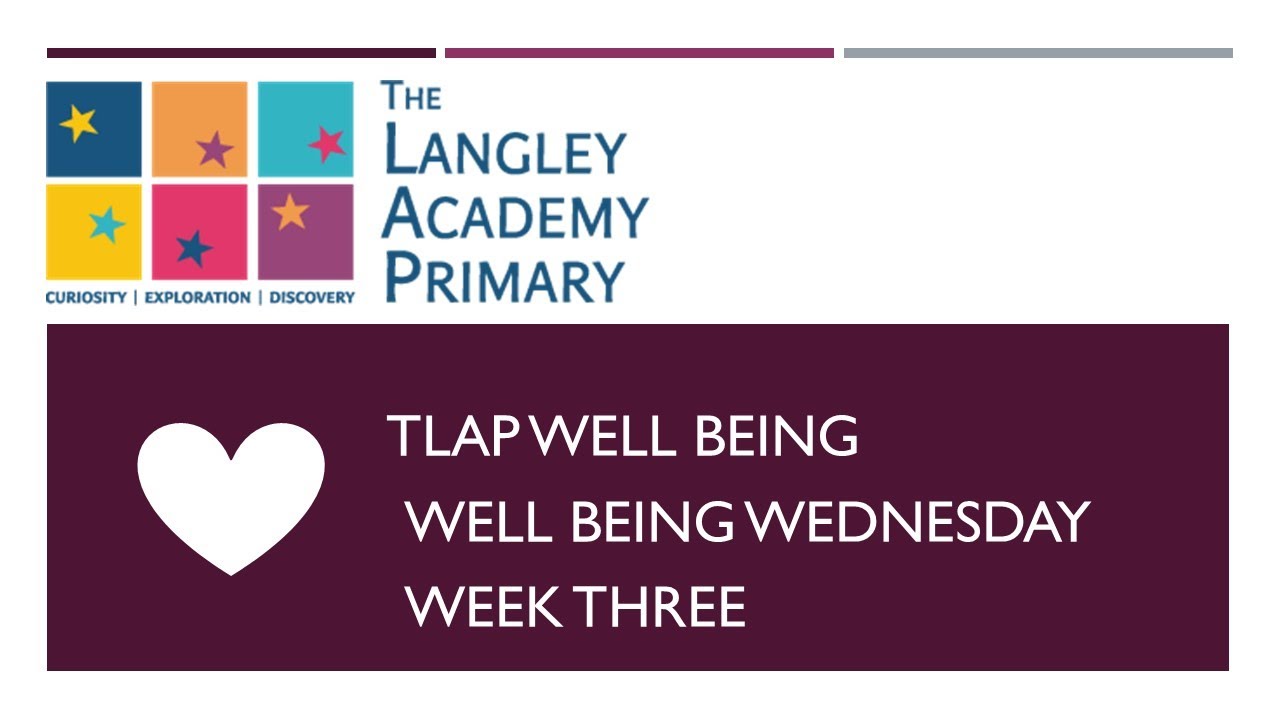 TLAP Well Being - Well Being Wednesday - Week Three - YouTube