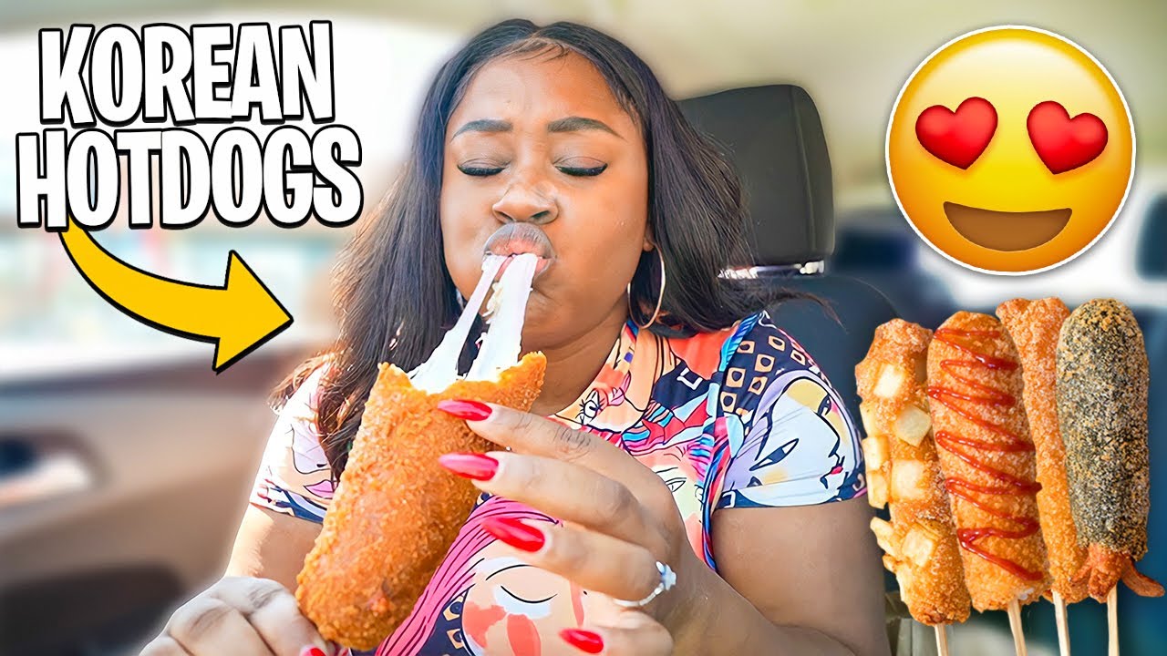 TRYING POPULAR KOREAN HOT DOGS FOR THE FIRST TIME! - YouTube