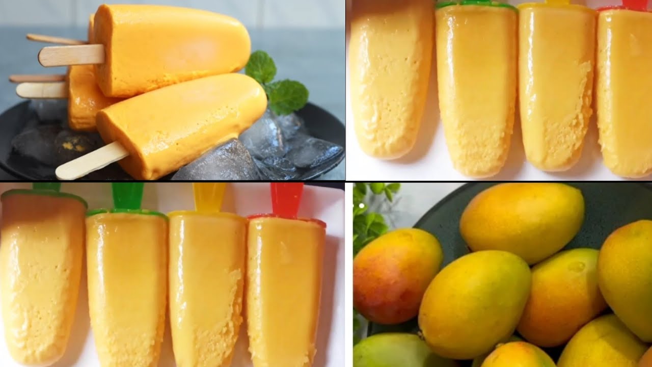 পাকা আমের আইসক্রিম রেসিপি | Mango Ice Cream Recipe | Ice Cream Recipe ...