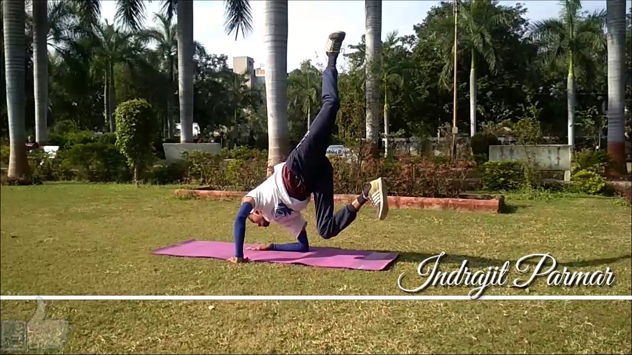 Half Hand Handstand Yoga By Indrajit Parmar - YouTube