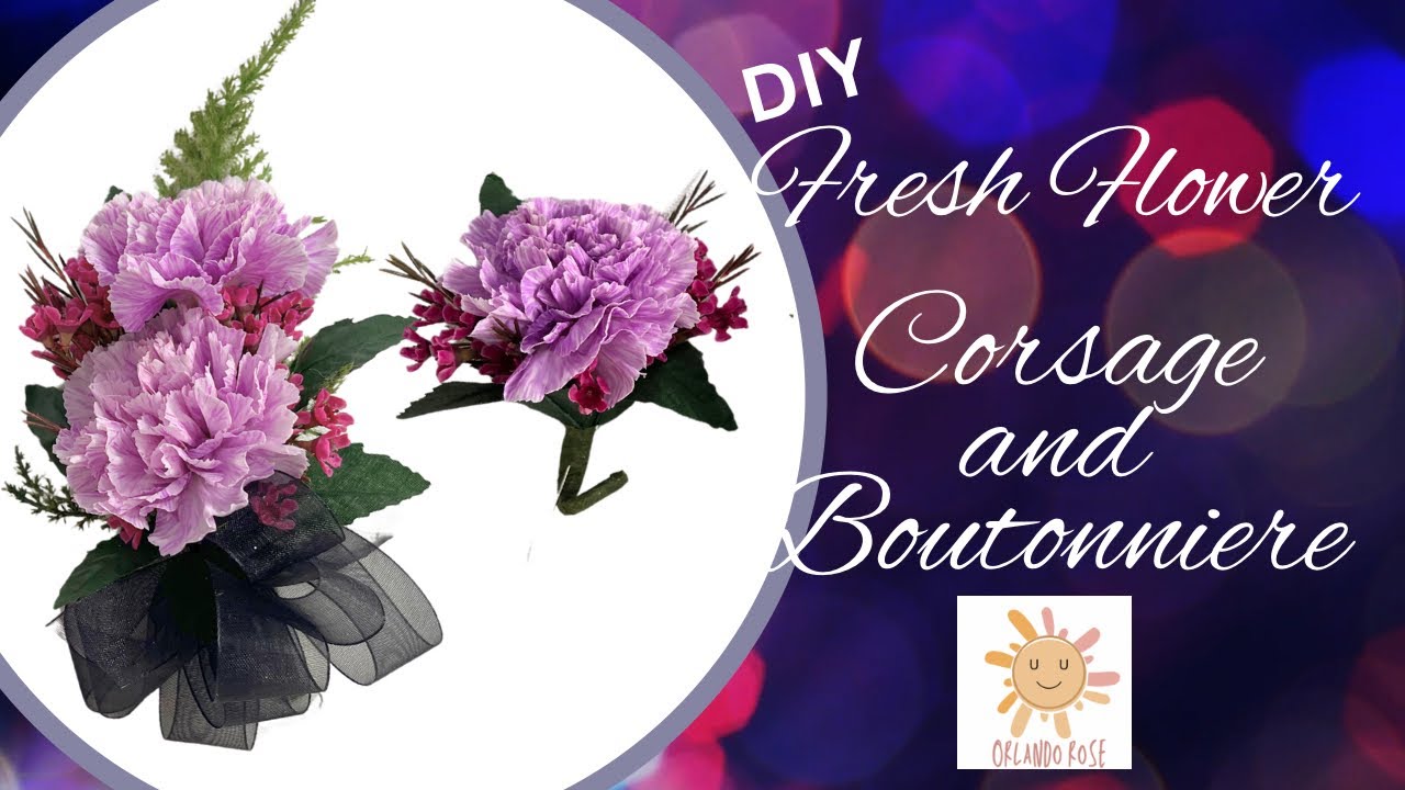 DIY Fresh Flower Corsage and Boutonniere | #diy #corsage # ...