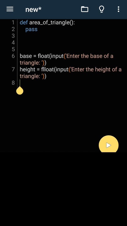 Day - 5: Python program to find the area of a triangle - YouTube