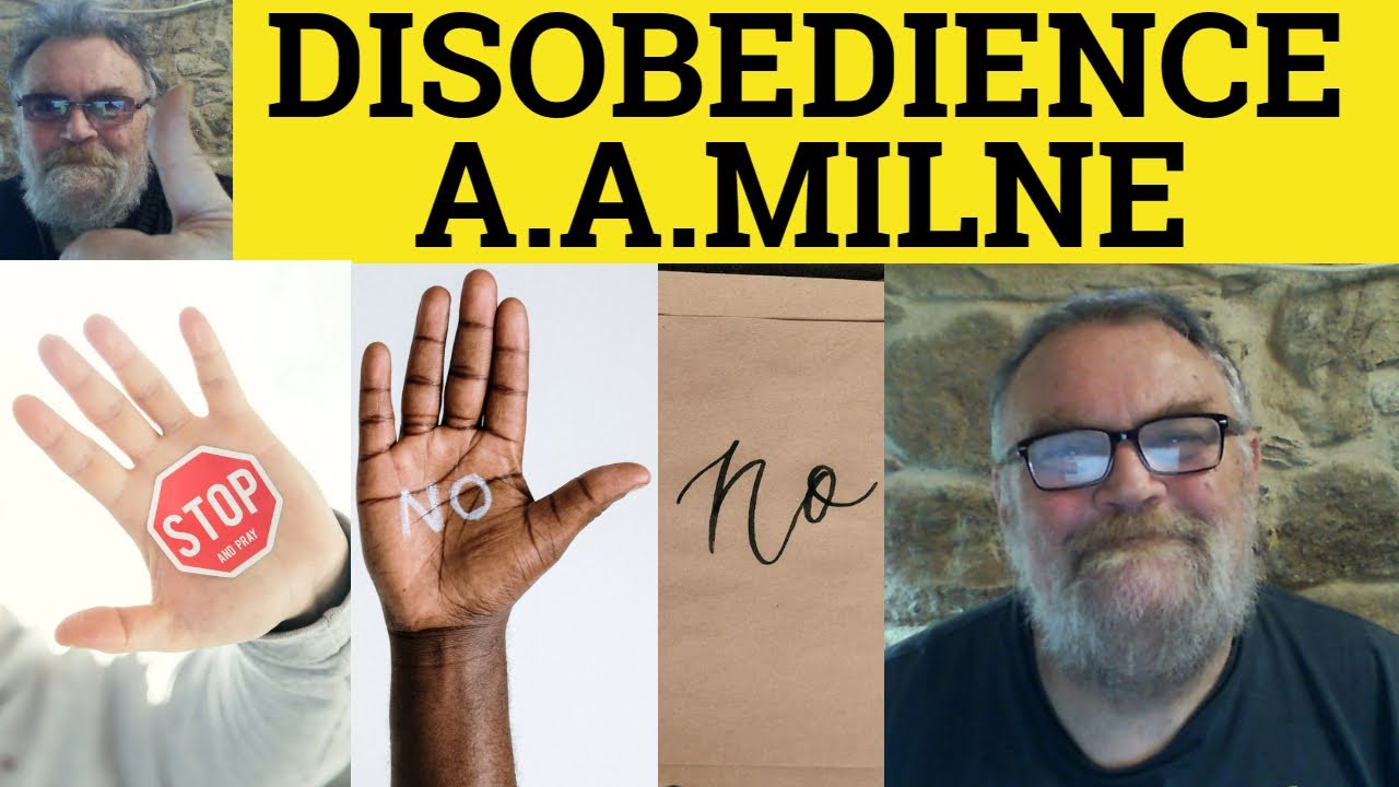 🔵 Disobedience Poem by Alan Alexander Milne - Summary Analysis ...