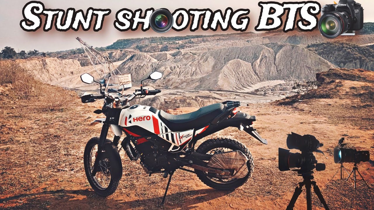 Stunt video shoot time BTS (दर्द)📸/xpulse rally🔥stunt shoot /real ...