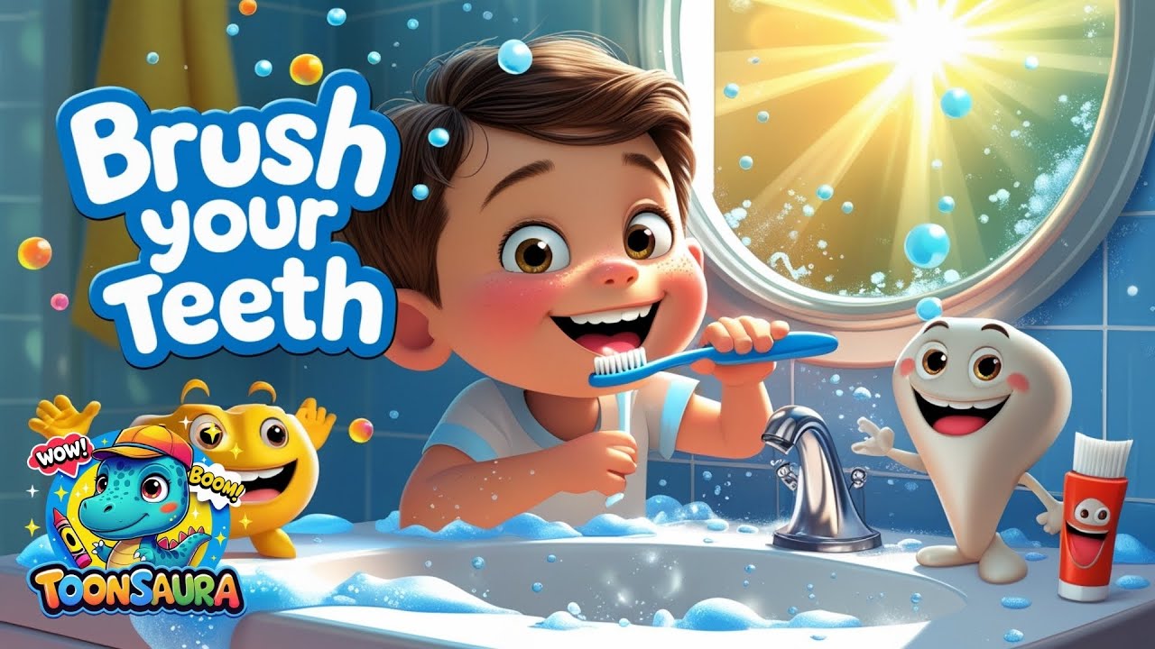 Brush Your Teeth Nursery Rhyme | New Rhymes for Kindergarten ...