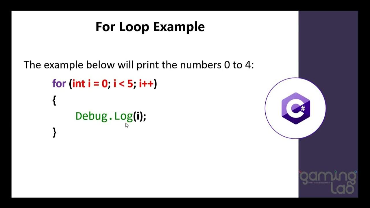 C With Unity For Loops Youtube