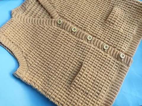 Crochet Cardigan/Cardigan Sweater Top Friendly Beginners Free Pattern for (S/M/L/2XL/ 3XL sizes)P-2