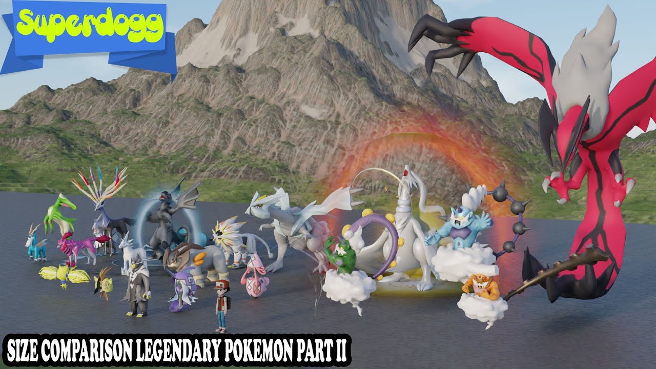 Legendary Pokemon Size Comparison