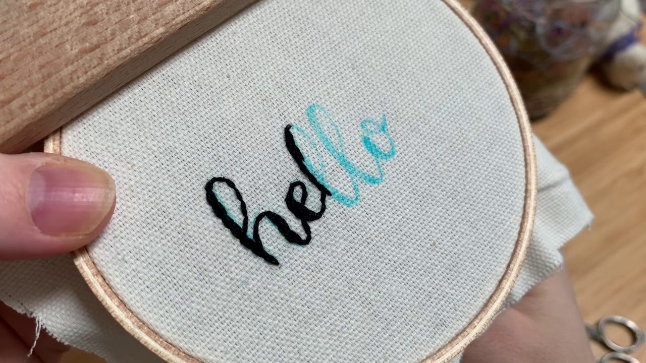 Embroidered Lettering - YouTube