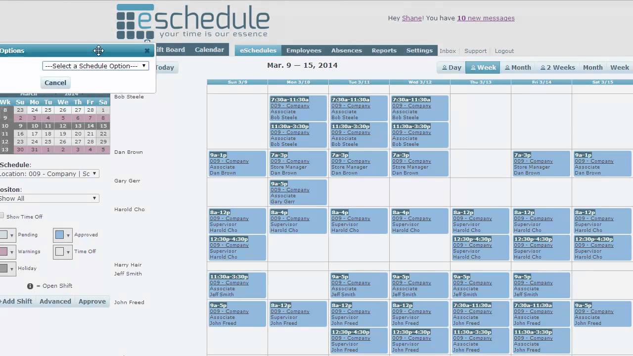 eSchedule Tutorial - Copying Employee Shifts - YouTube