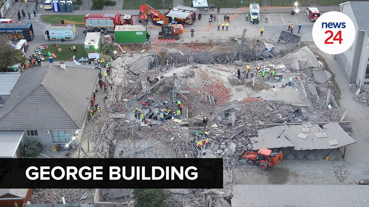 WATCH | Bird's eye view: Drone footage of the building collapse in ...